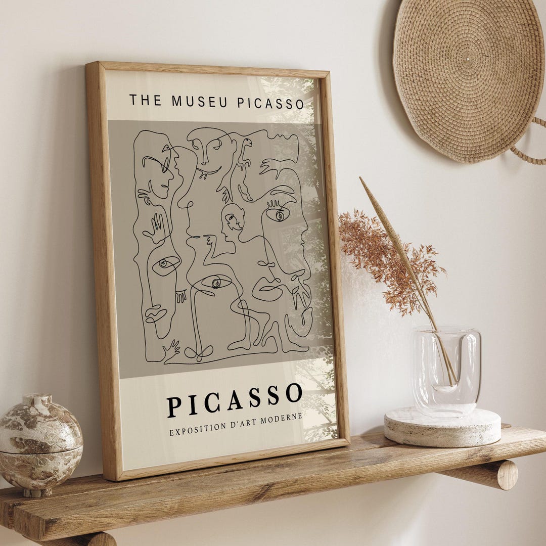 Picasso Art Print, Neutral Wall Art, Pablo Picasso, Beige Wall Decor ...