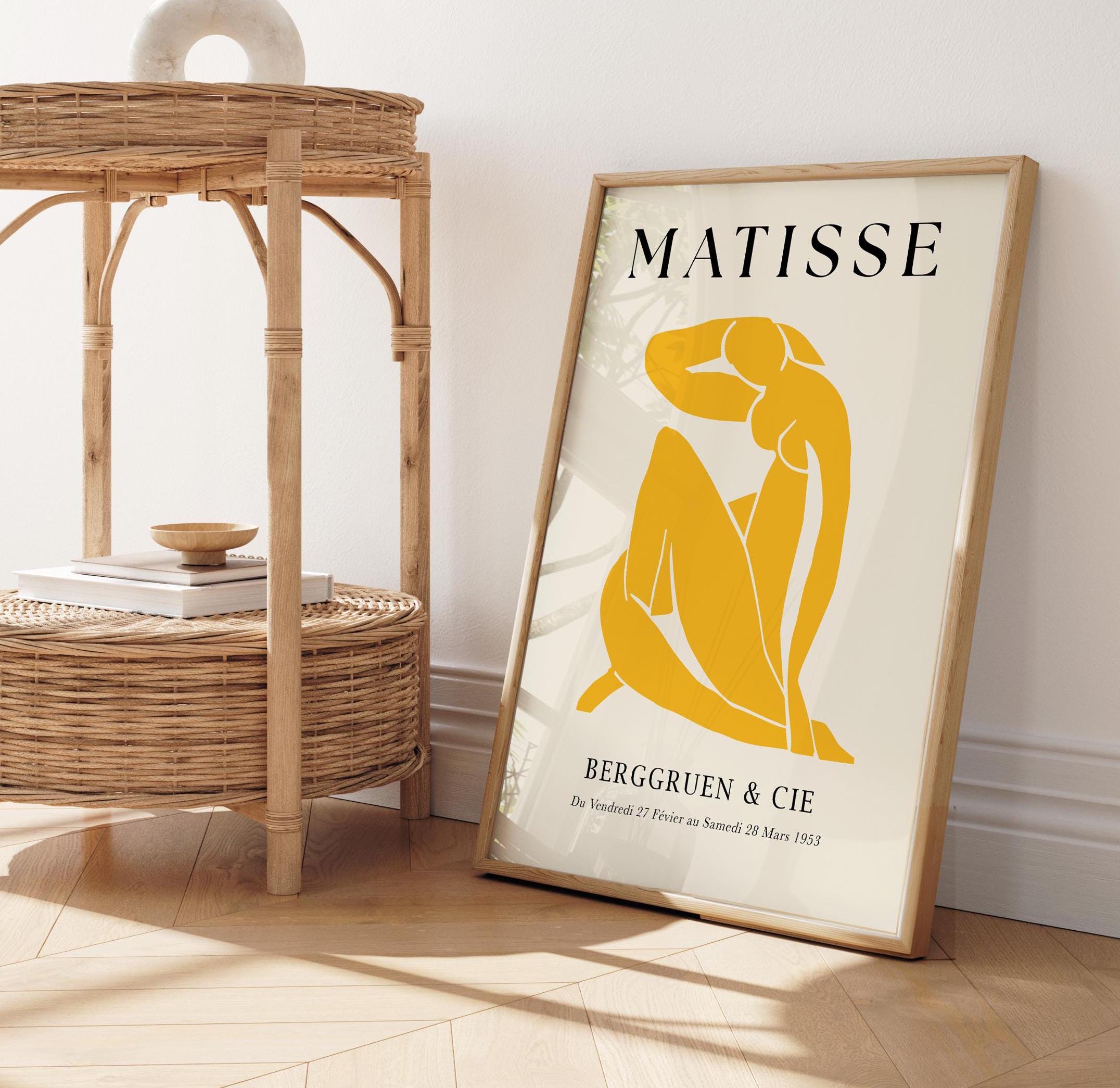 Yellow Matisse Print, Yellow Wall Art, Henri Matisse, Woman Print ...