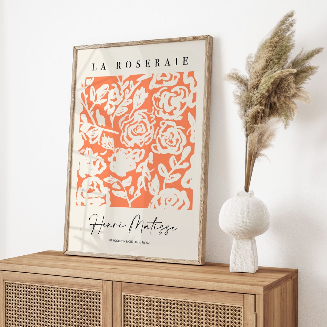 Orange Matisse Print, Henri Matisse, Abstract Print, Orange Wall Art ...