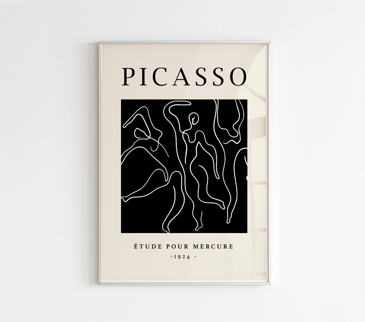 Picasso Print, Black Wall Art, Pablo Picasso Poster, Neutral Wall Decor ...