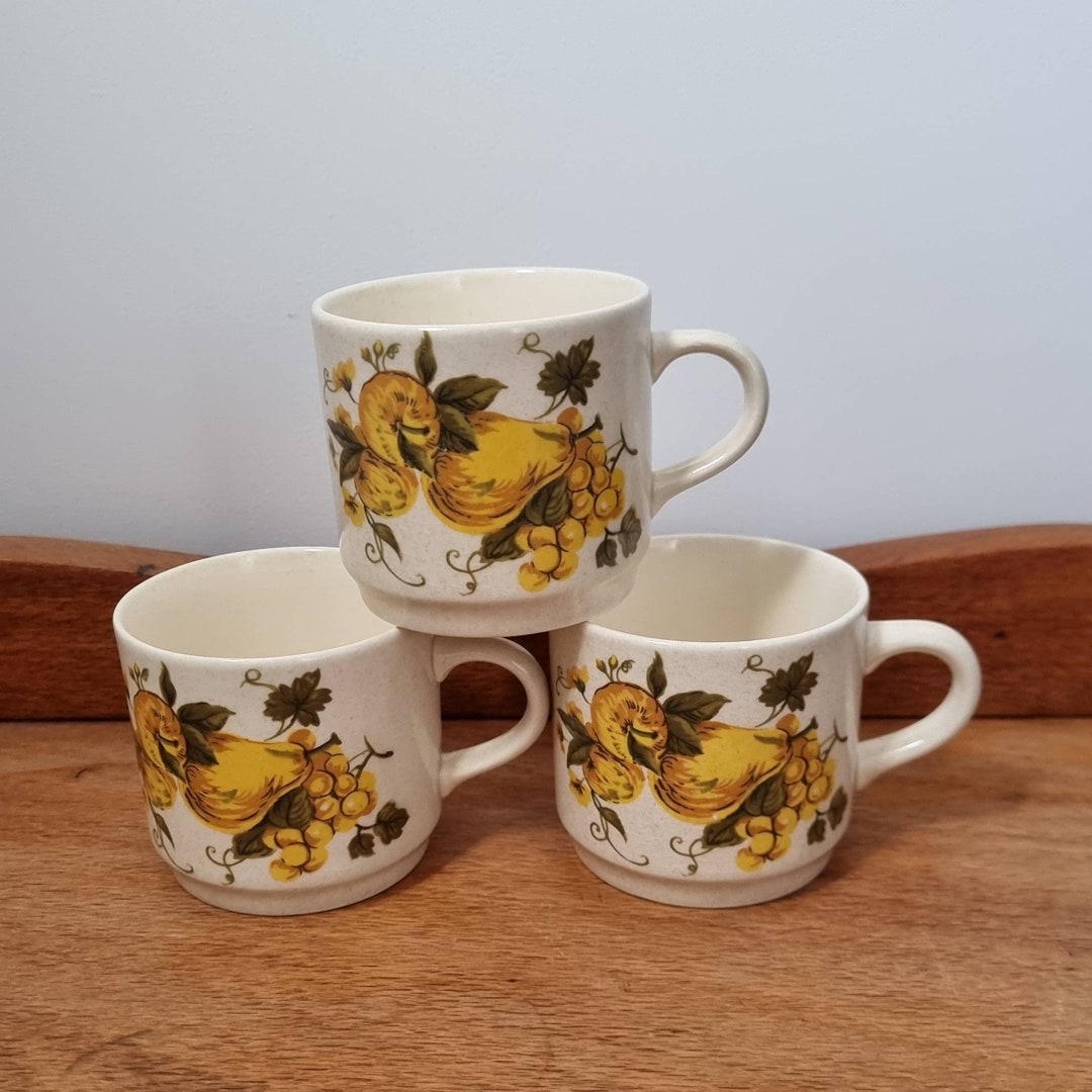 Vintage Australian Made Stoneware Cups - Set of 3 (29) - Etsy