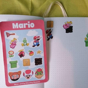 Mario Sticker Sheet for Paper Journals - Etsy