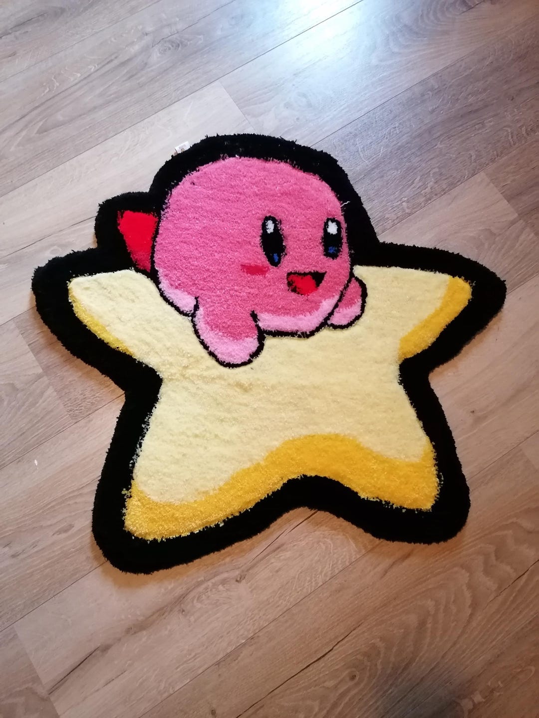 Handmade Kirby Rug Unique Retro Gaming Area Rug Perfect Gift for Fans ...