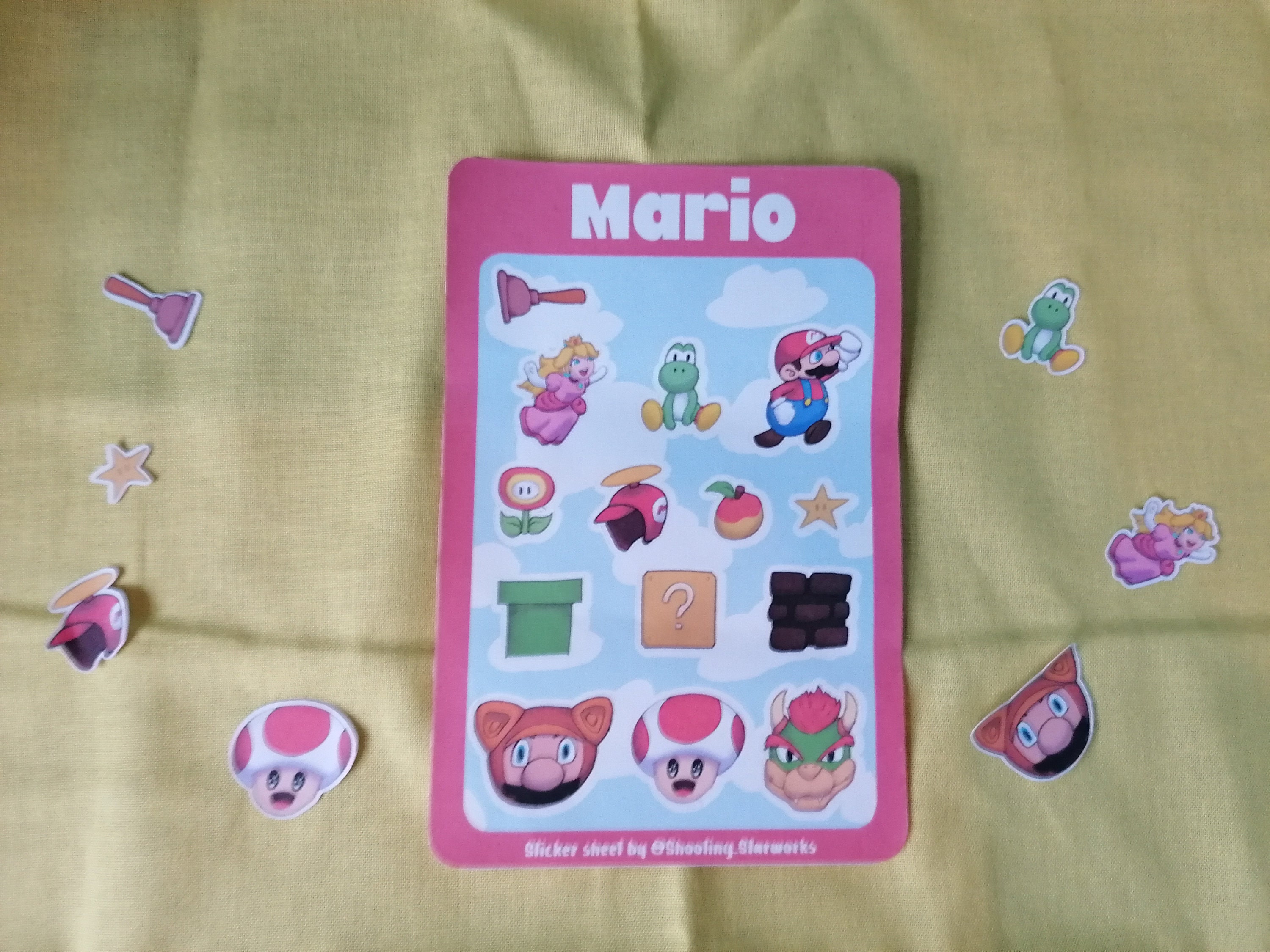 Mario Sticker Sheet for Paper Journals - Etsy