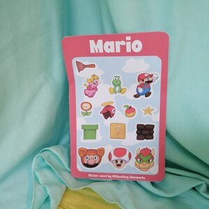 Mario Sticker Sheet for Paper Journals - Etsy