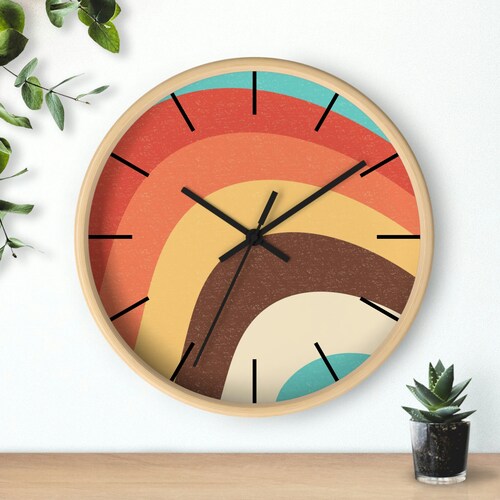 Decorative BOHO Wooden Wall Clock French Vintage Chic Multi - Etsy