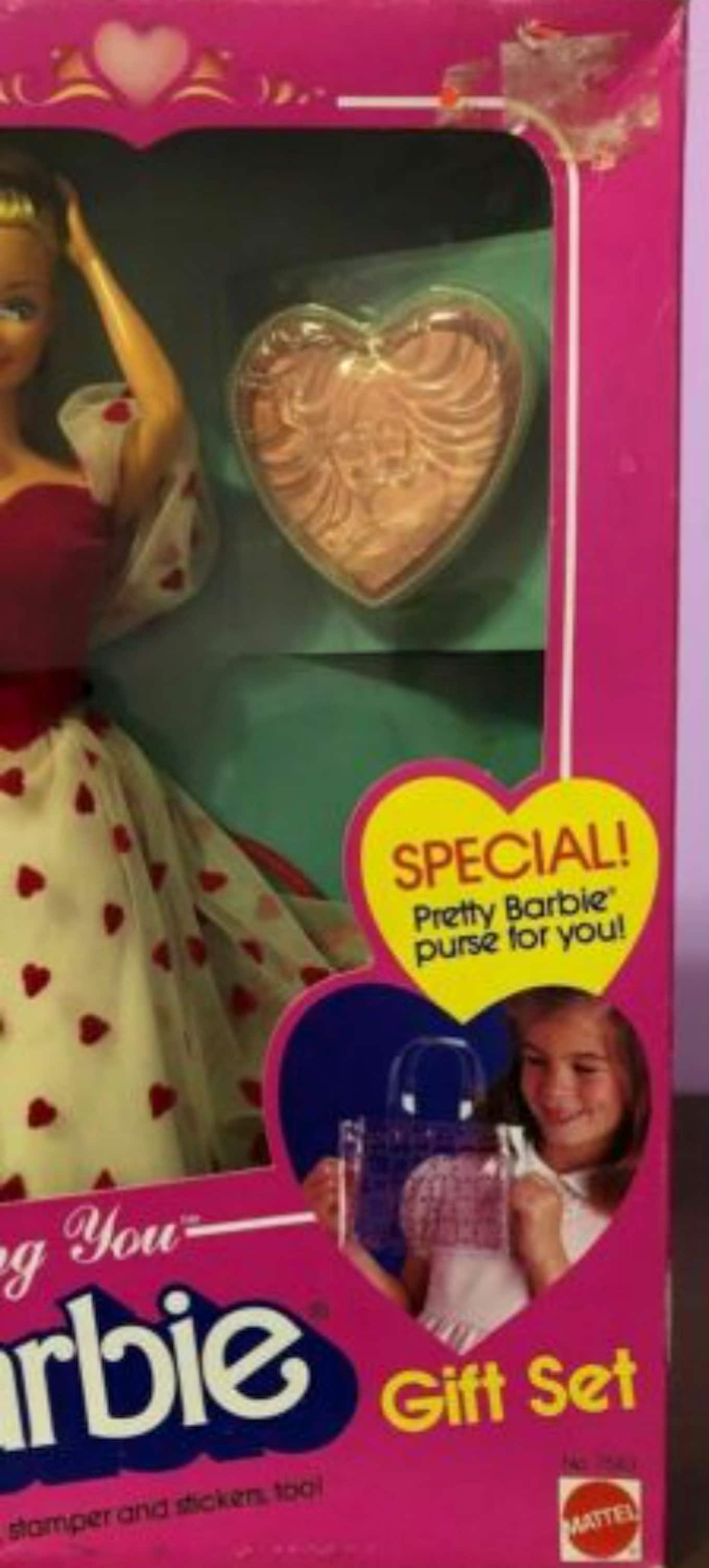 Mattel 1983 Barbie Red Heart Shape Stationary Trinket Box or Jewelry ...