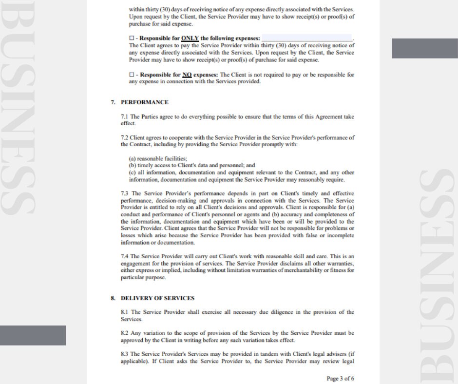 Service Contract Templates - Service Contract Form - Service Contract ...