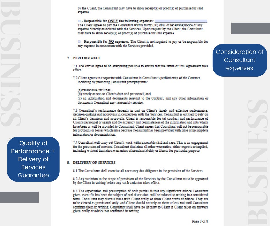 Consulting Agreement Form Template (with Retainer) | Easy-to-fill-in ...