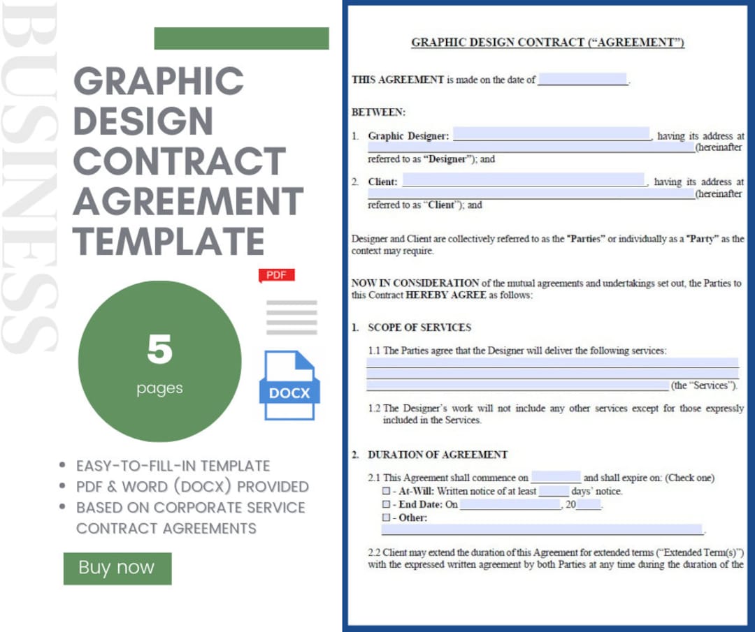 Graphic Design Contract Templates - Graphic Design Service Contract ...