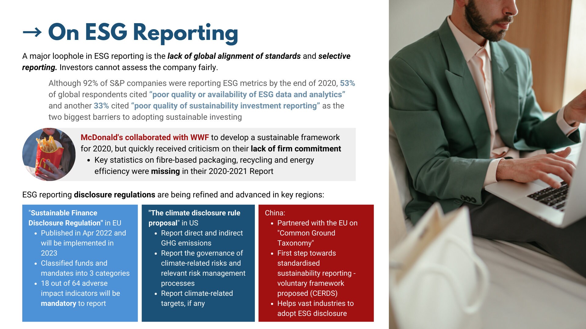 ESG Market Research Presentation Consulting Template (customisable on ...