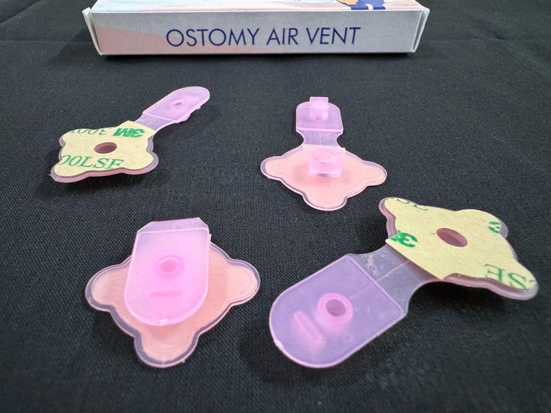 Pink (pack of 10) - FREE 2 Colostomy Covers, Ostomy Air Vent: Burp-on ...