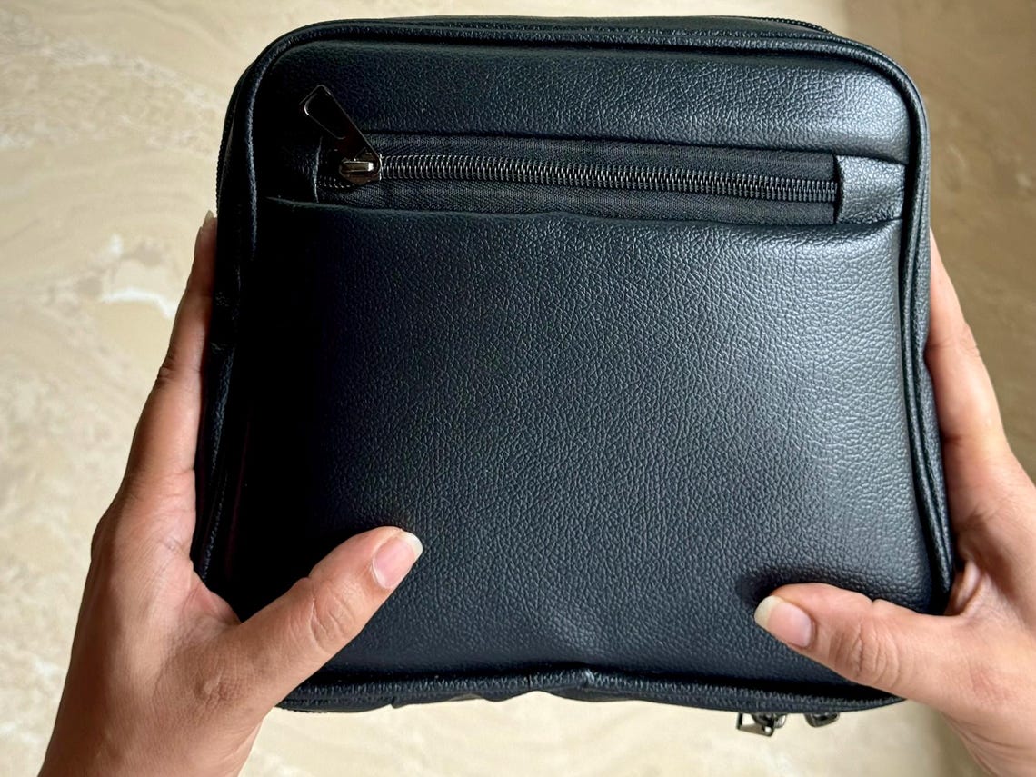 FREE Stoma Cover - TAN/ BROWN Vegan Leather Ostomy Bag Travel Case ...