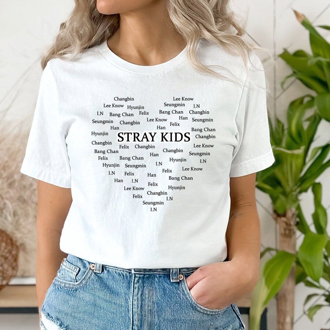 Stray Kids Member Name Heart Shirt Stray Kids Shirt SKZ - Etsy