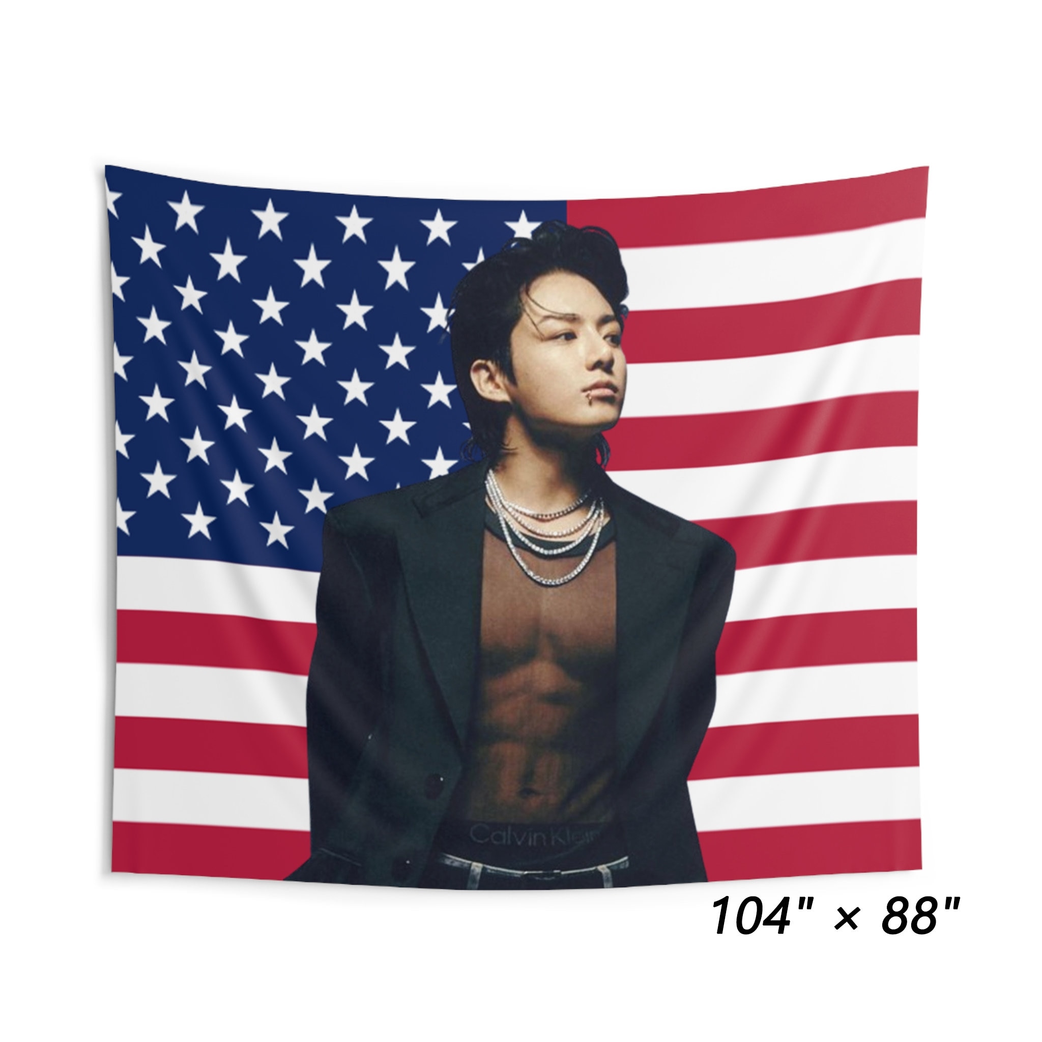 BTS Jungkook Kpop Flag Banner, Jungkook Kpop Funny Room Merch, BTS ...