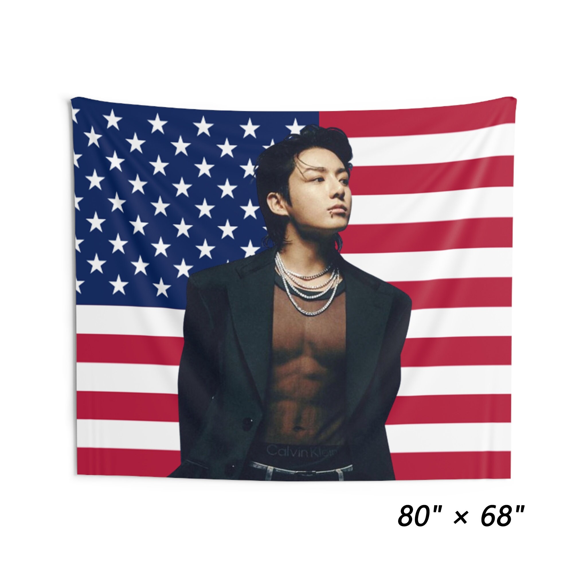 BTS Jungkook Kpop Flag Banner, Jungkook Kpop Funny Room Merch, BTS ...