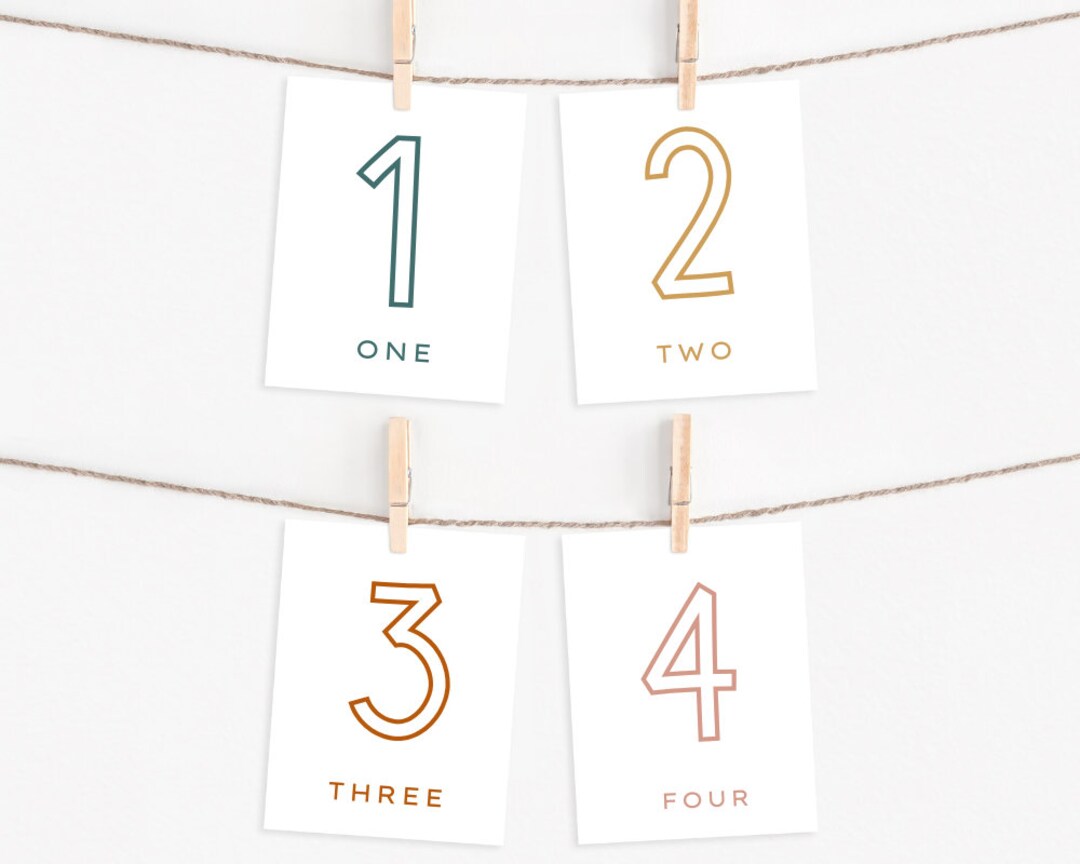 Printable Number Flashcards Montessori Number Flashcards - Etsy