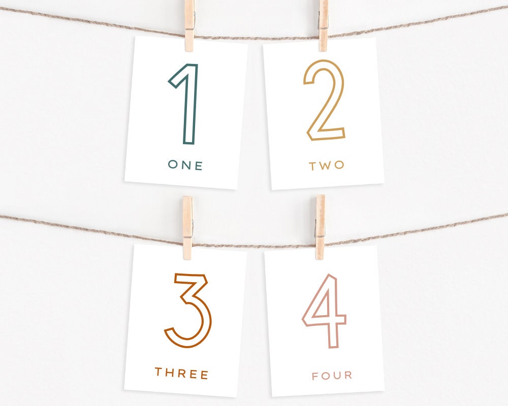 Printable Number Flashcards Montessori Number Flashcards - Etsy