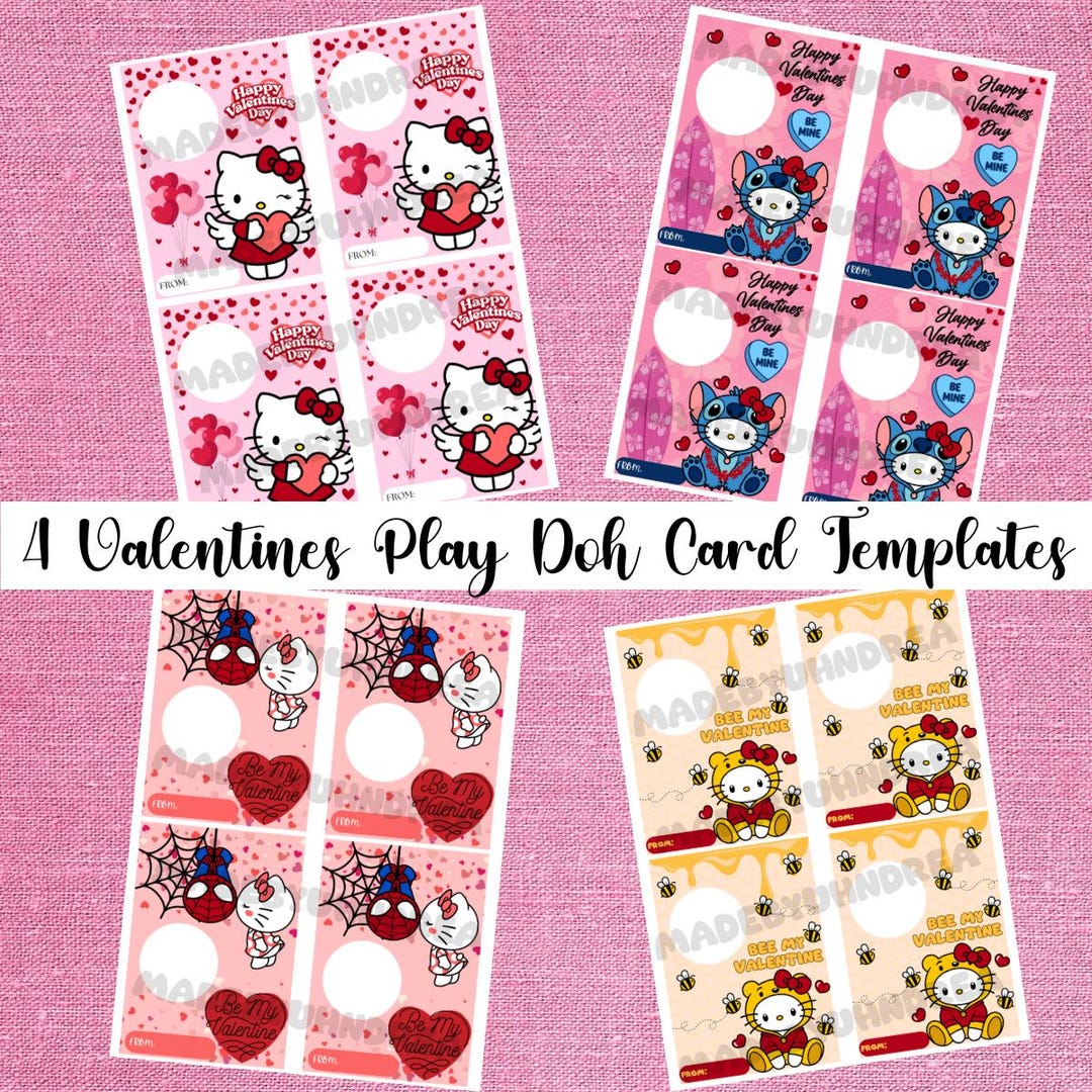 Play Doh Valentines Cards, Play Doh Template, Templates, Valentine’s ...