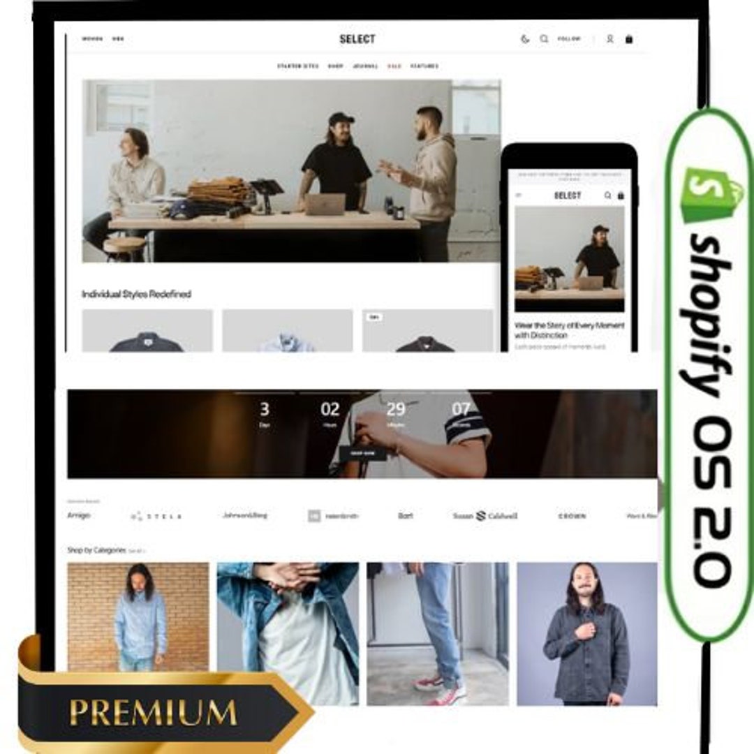 Select Theme Pure Template-ecommerce Shopify Website Template Mobile ...