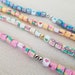 Surfer Necklace With Colorful Heishi Beads, Pastel African Vinyl Disc ...