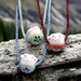 Surfer Necklace With Colorful Heishi Beads, Pastel African Vinyl Disc ...
