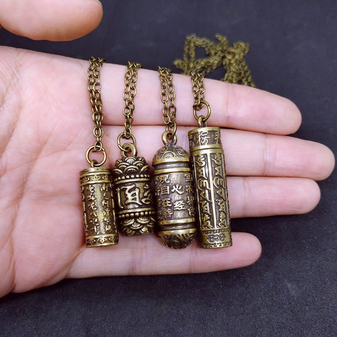 Mini Brass Spoon Jar Accessories Pendants Locket Sanskrit - Etsy