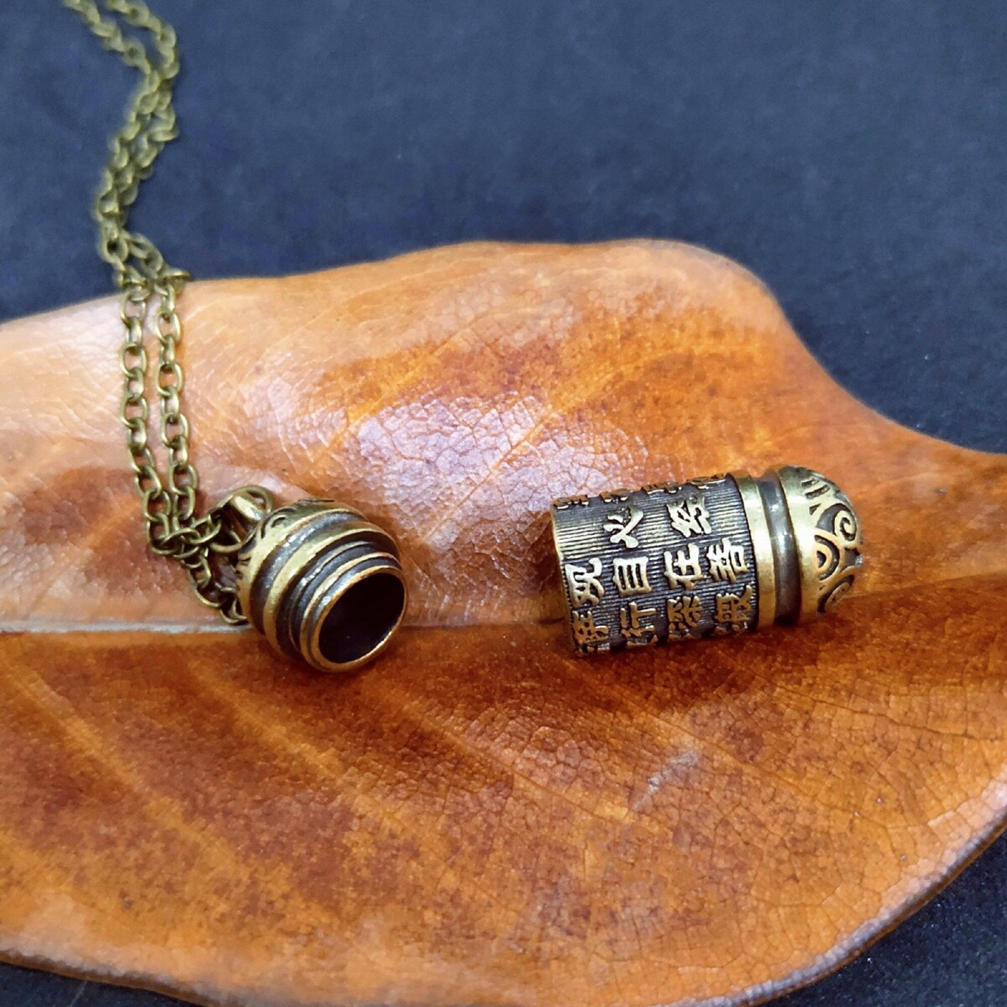 Mini Brass Spoon Jar Accessories Pendants Locket Sanskrit - Etsy