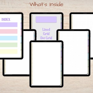 5 Tab Digital Notebook, Hyperlinked Tabs, Student Notebook, Subject ...