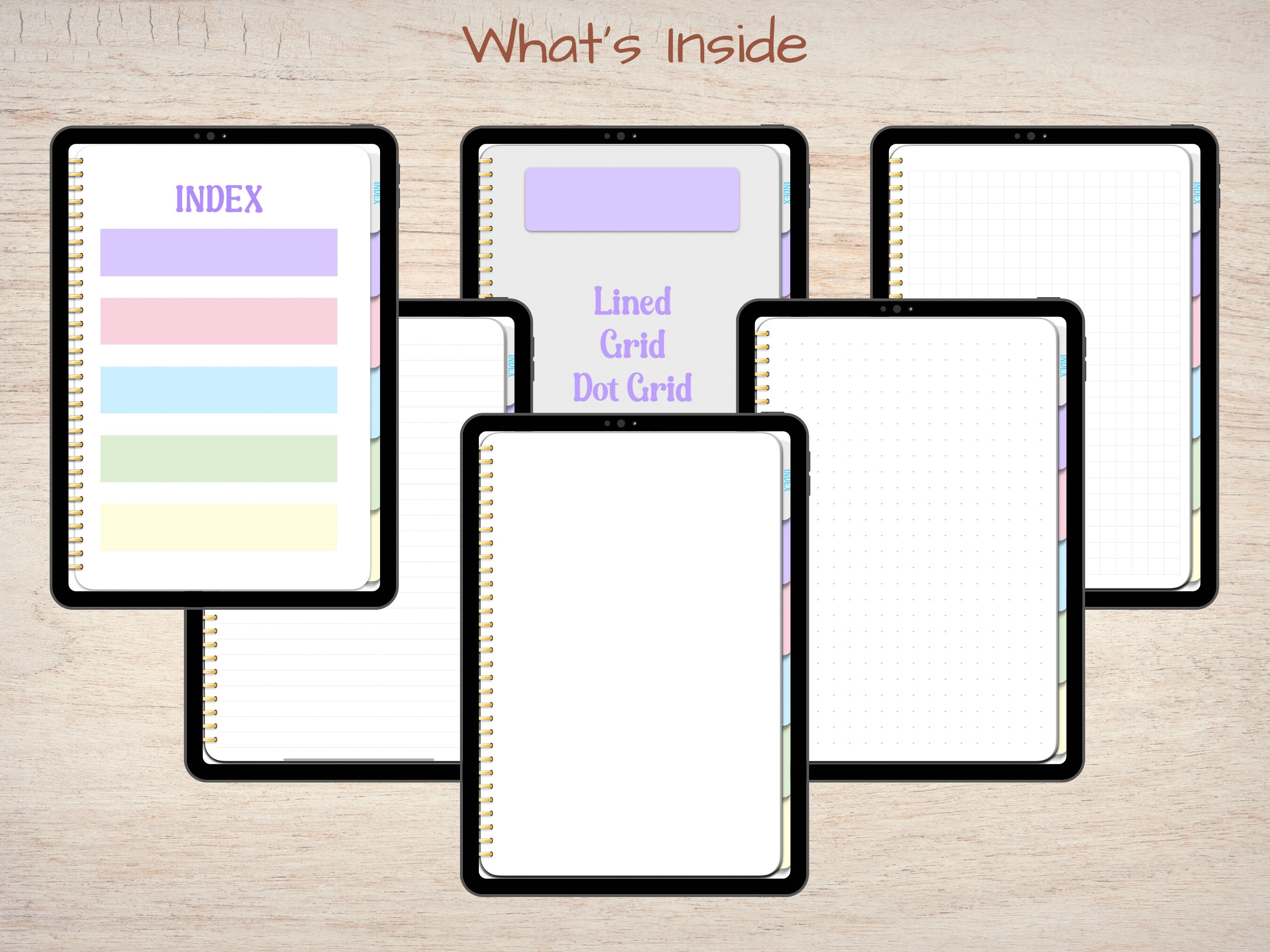 5 Tab Digital Notebook Hyperlinked Tabs Student Notebook - Etsy