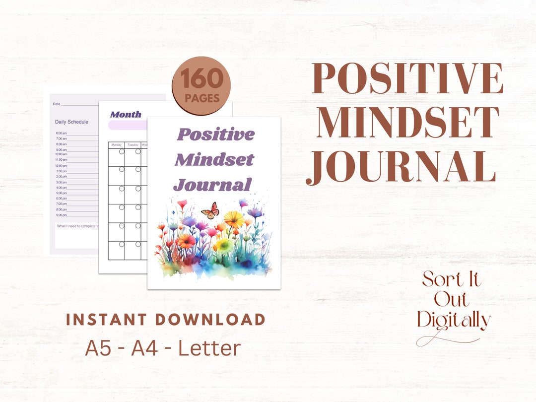 Positive Mindset Journal Printable Journal - Etsy