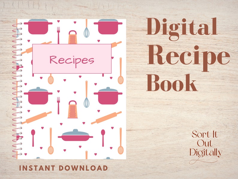 Digital Recipe Book for Goodnotes Digital Meal Planner - Etsy
