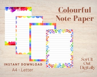 Printable Lined Paper Note Pad Paper Blank Lined Paper Note Taking ...
