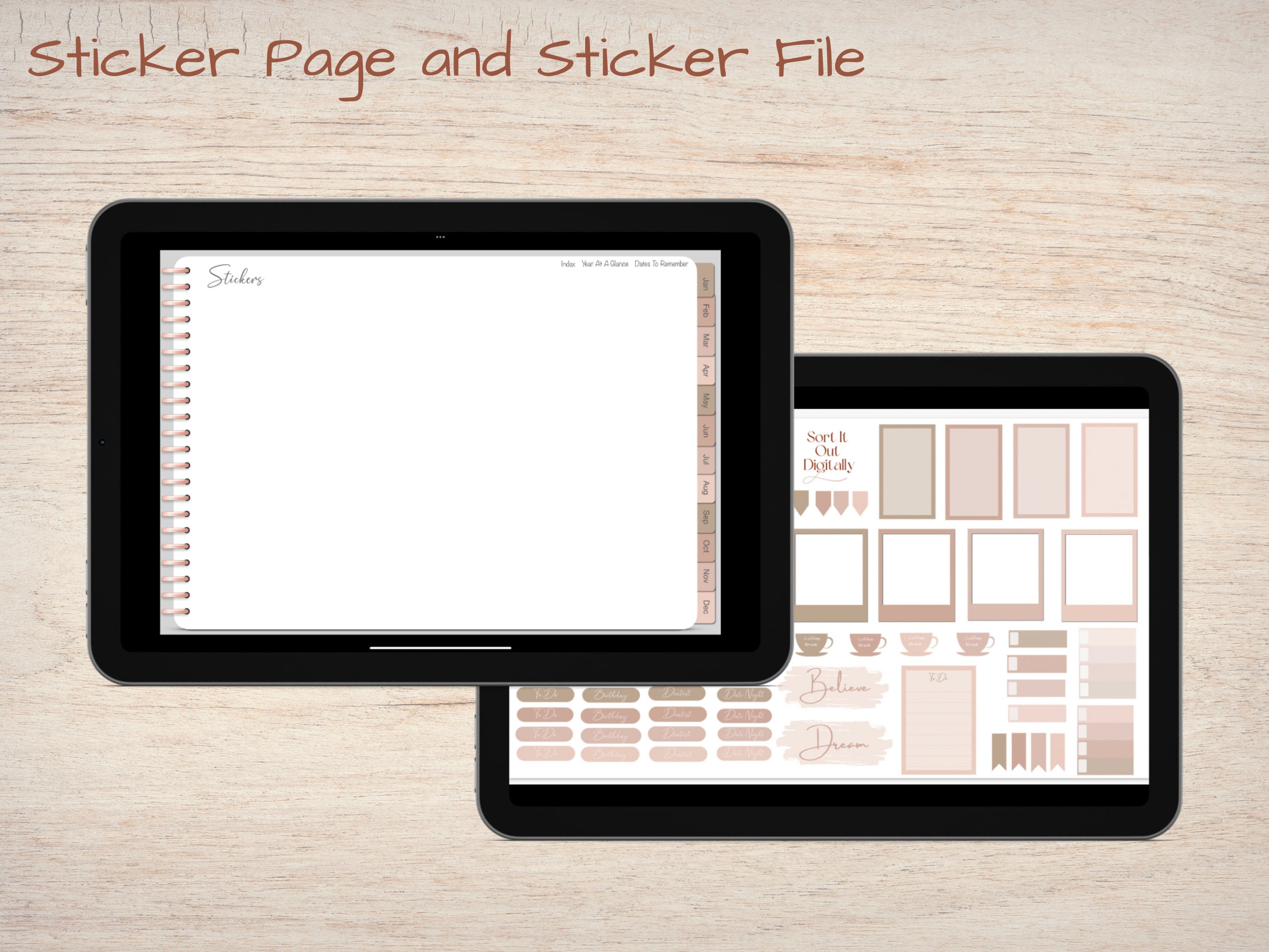 2024 Digital Planner Digital Planner Neutral Colours Goodnotes Planner ...