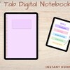 5 Tab Digital Notebook, Hyperlinked Tabs, Student Notebook, Subject ...