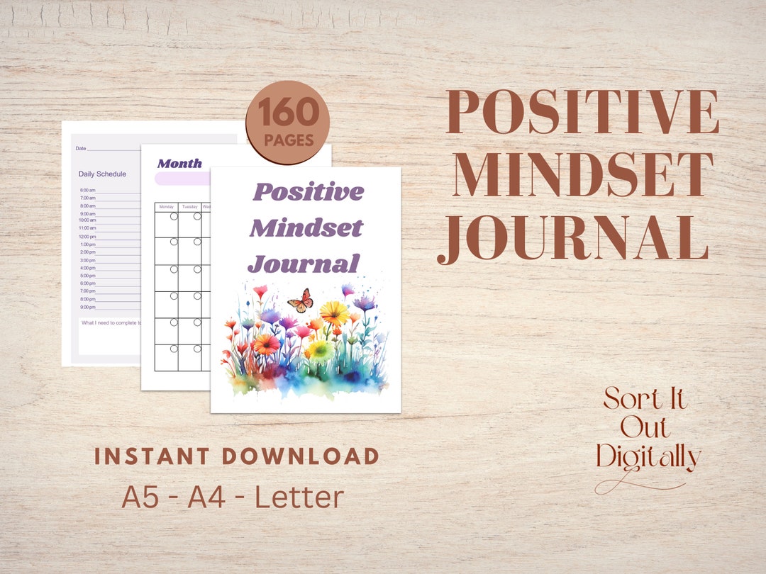 Positive Mindset Journal Printable Journal - Etsy