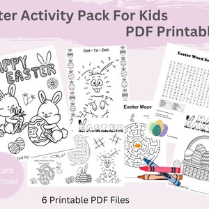 Easter Activity Pack - Colouring Pages - Word Search - Maze - Placemat ...