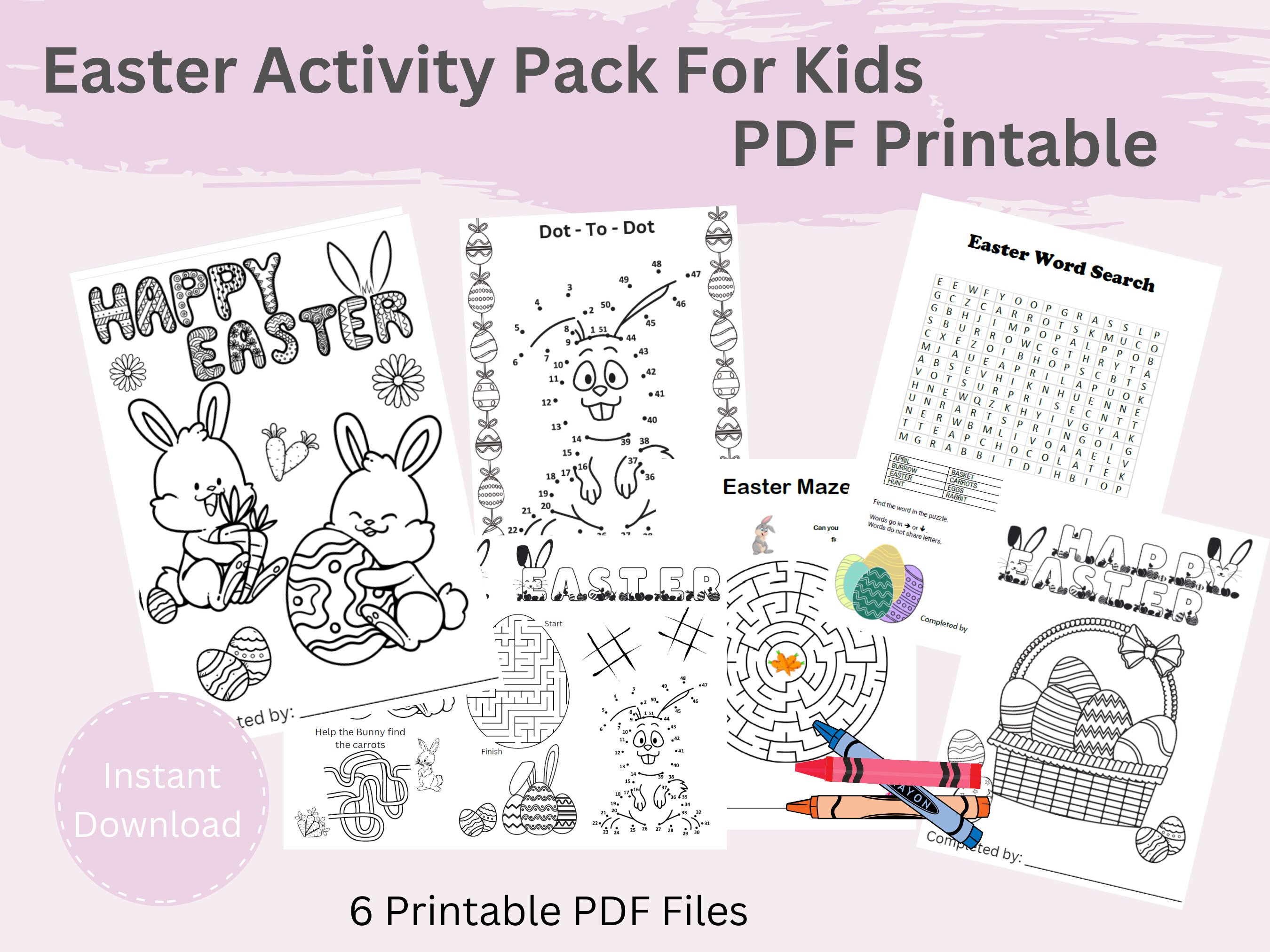Easter Activity Pack - Colouring Pages - Word Search - Maze - Placemat ...