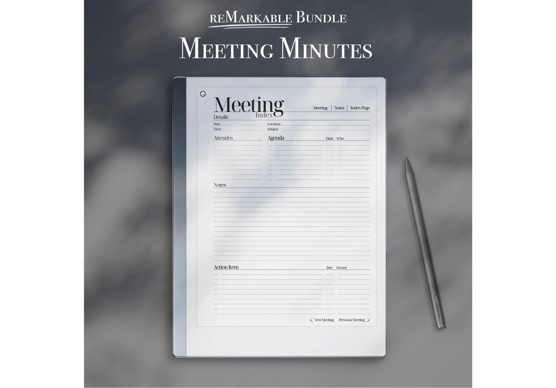 Project Meeting Minutes Template Remarkable 2 Template, Meetings ...