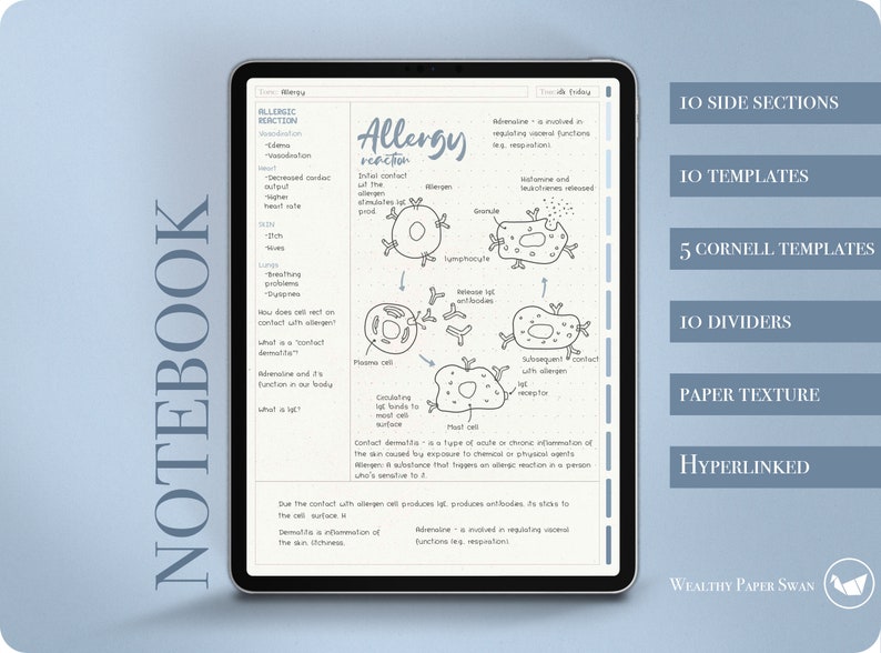 Paper Texture Notebook Digital Cream Notebook Student - Etsy