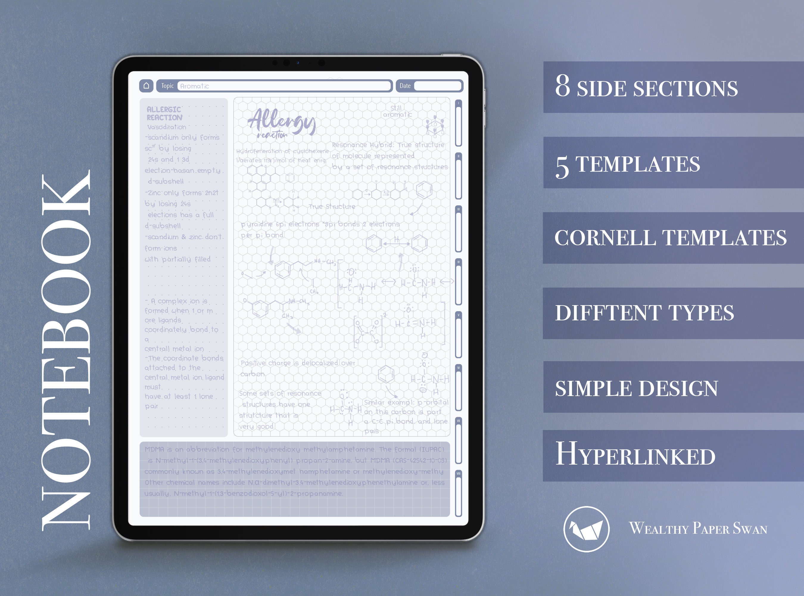 Digital Cornell Notebook, Digital Notes, Goodnotes Cornell Notes ...