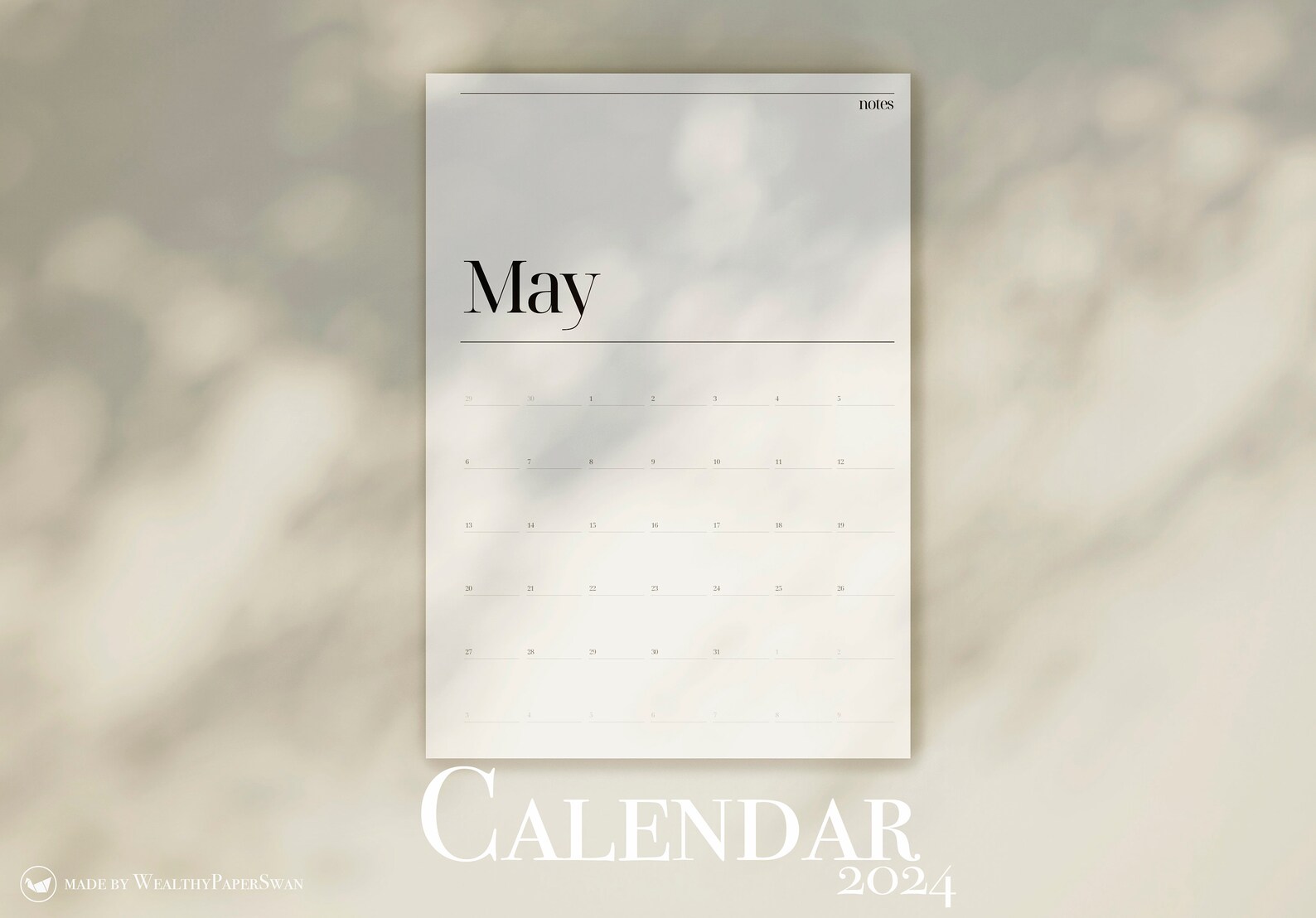 2024 Calendar, Custom 2024 Calendar, Monthly Planner 2024, Printable ...