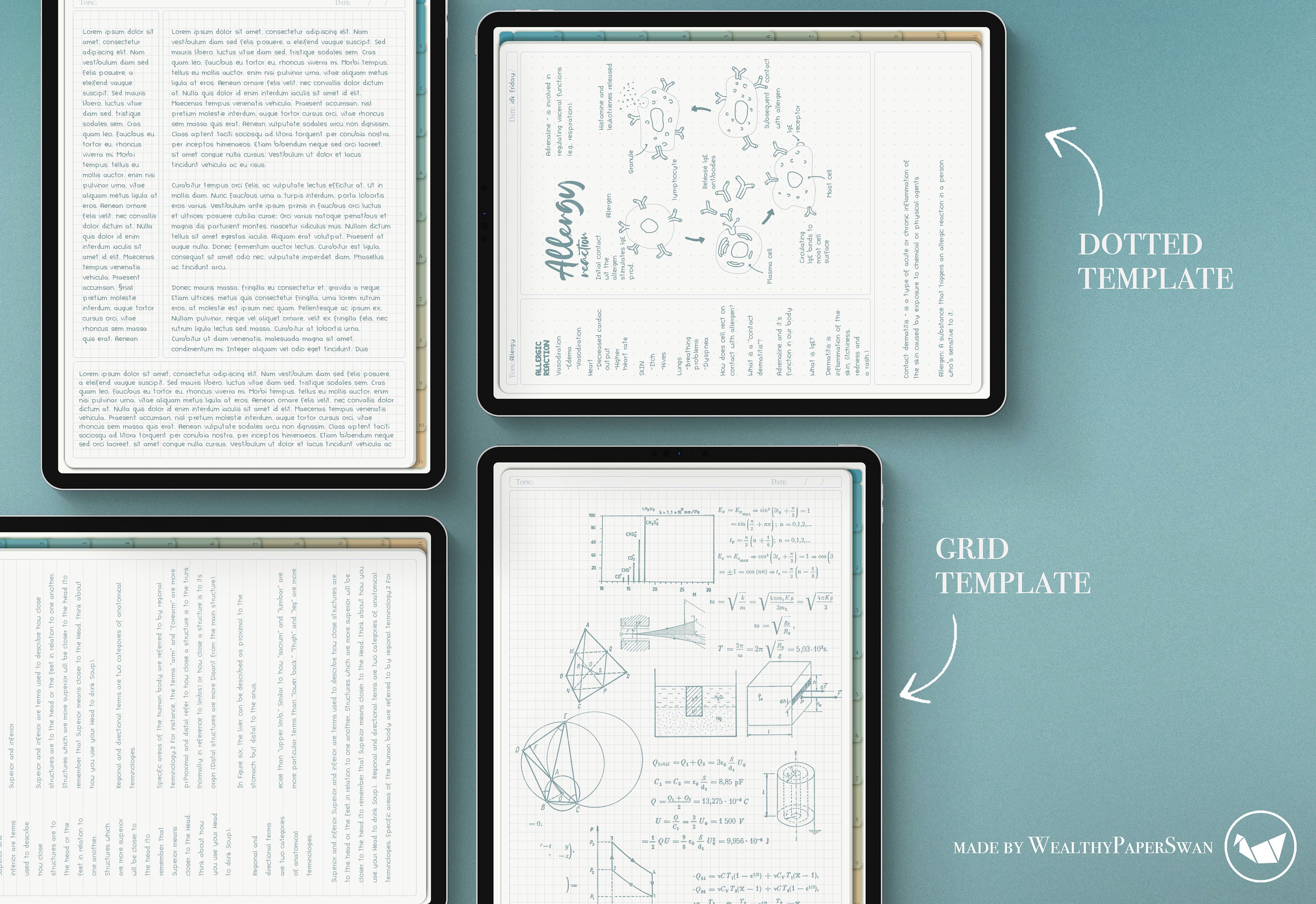 Digital Cornell Notebook, Cornell Note Taking System, Goodnotes Cornell ...