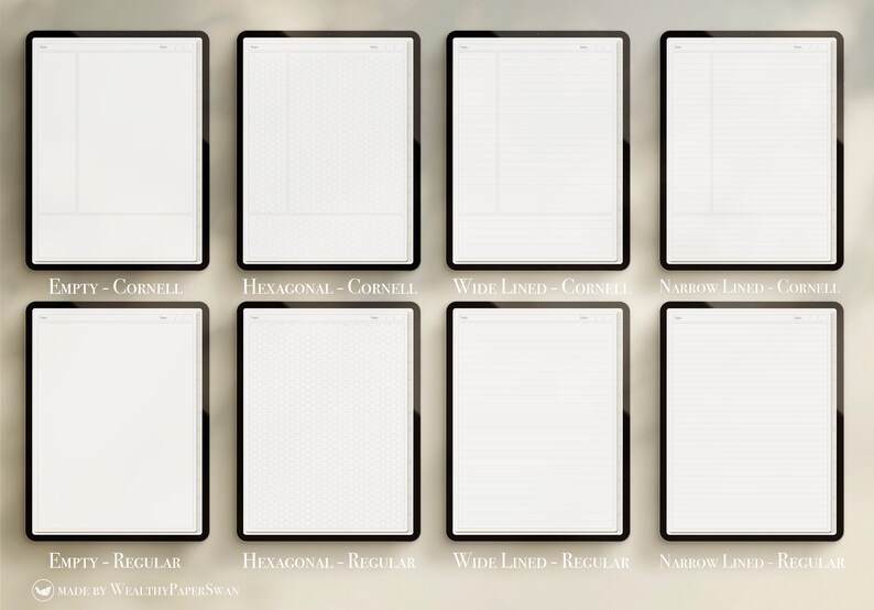 Cornell Method Template PDF Notebook, Digital Note Taking, Cornell Note ...