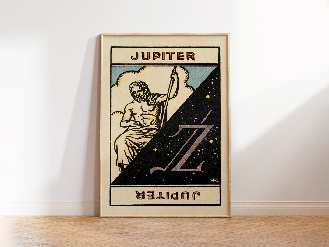 Jupiter Tarot Wall Art Print, Zodiac Sign Poster, Tarot Inspired ...