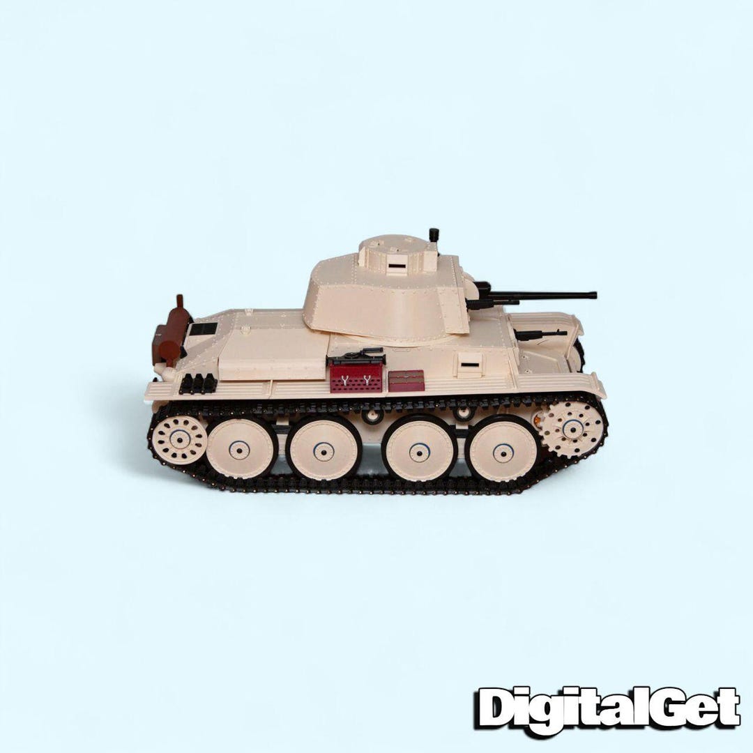 WW2 Light Tank STL File | 3D Printable Military Vehicle Model | Vintage ...