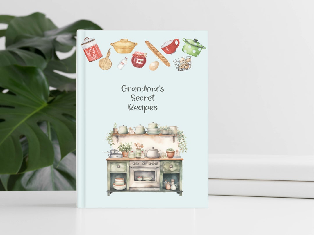 Grandma’s Secret Recipe Book, Birthday Gift for Grandma, Cook Notebook ...