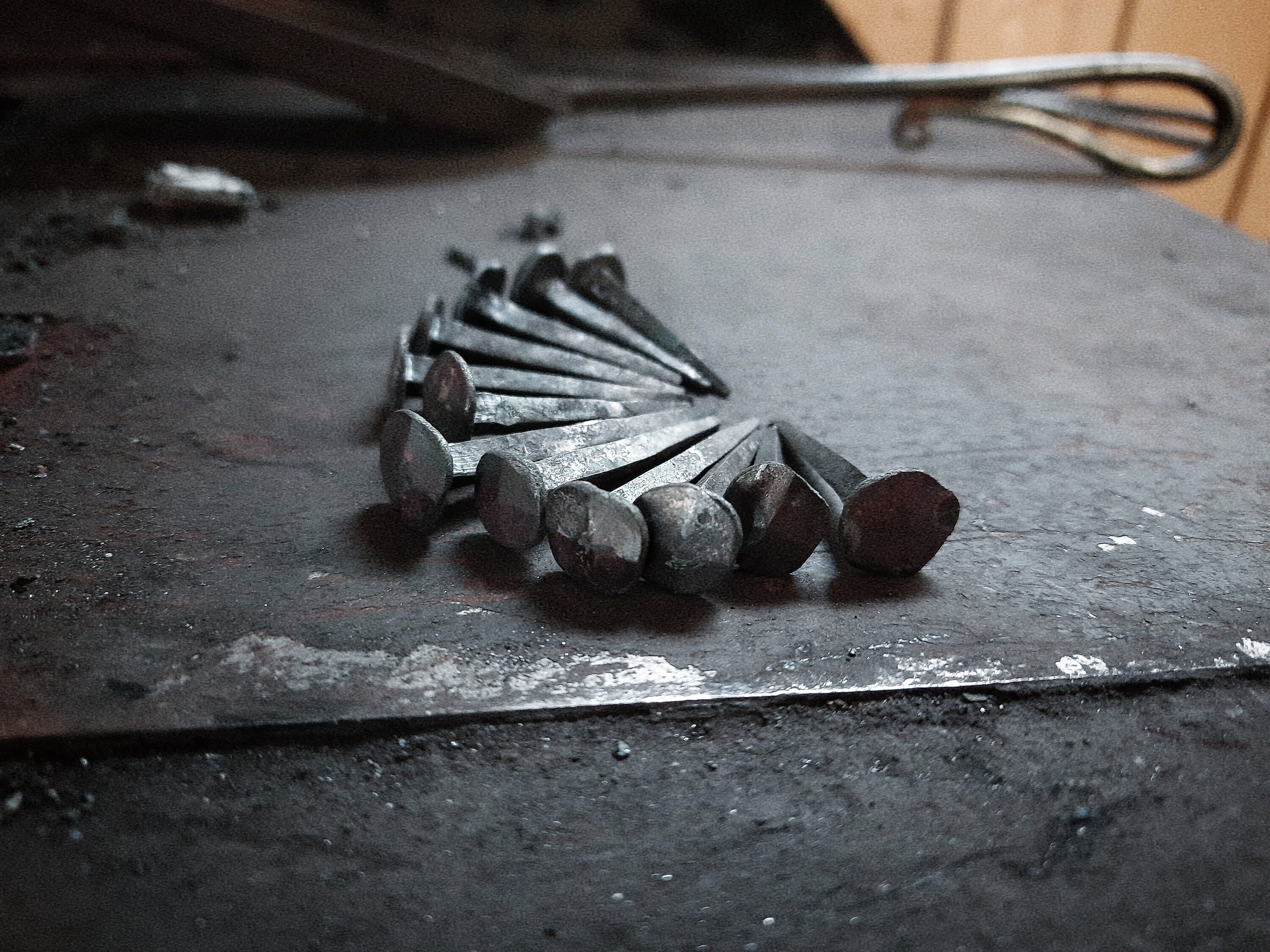 10 Hand Forged Iron Nails - Etsy