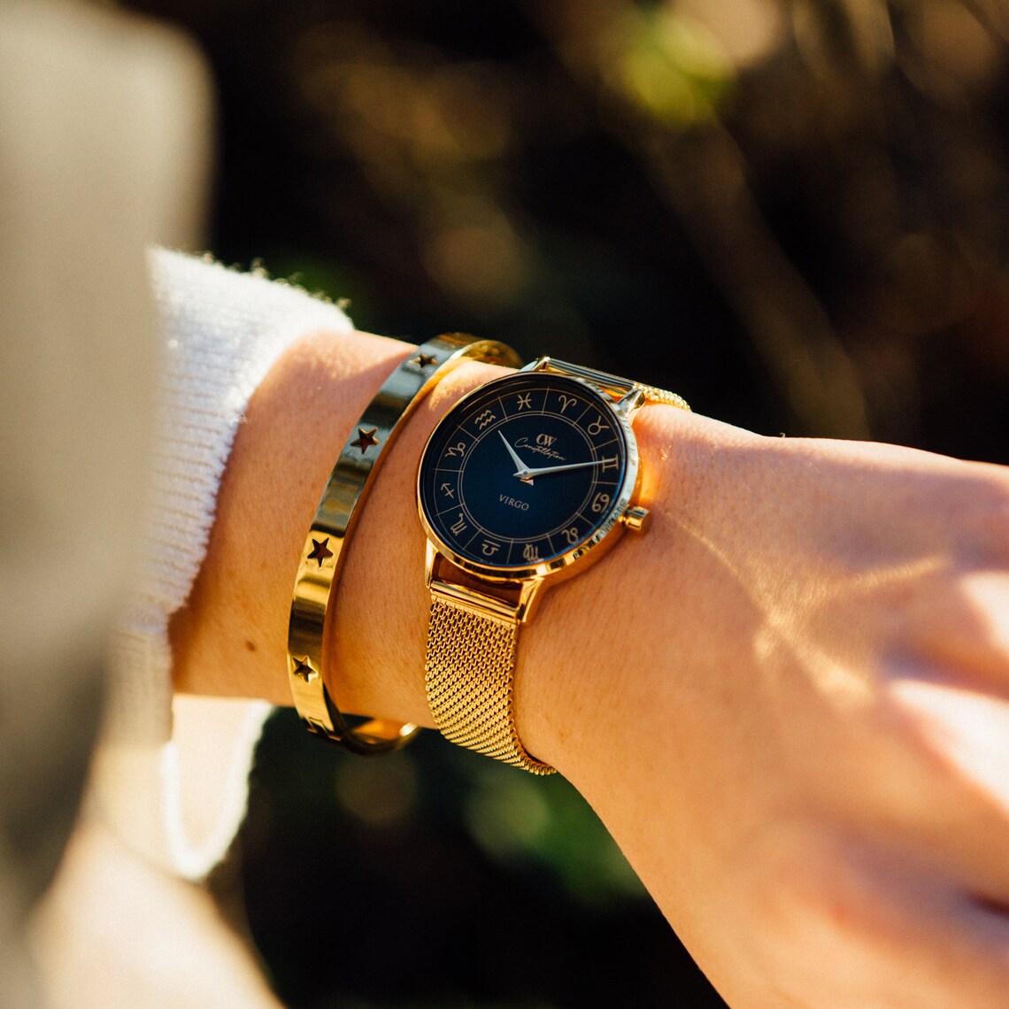 Gold Horoscope Astrology Watch - the Constellation Collection by CW - Etsy