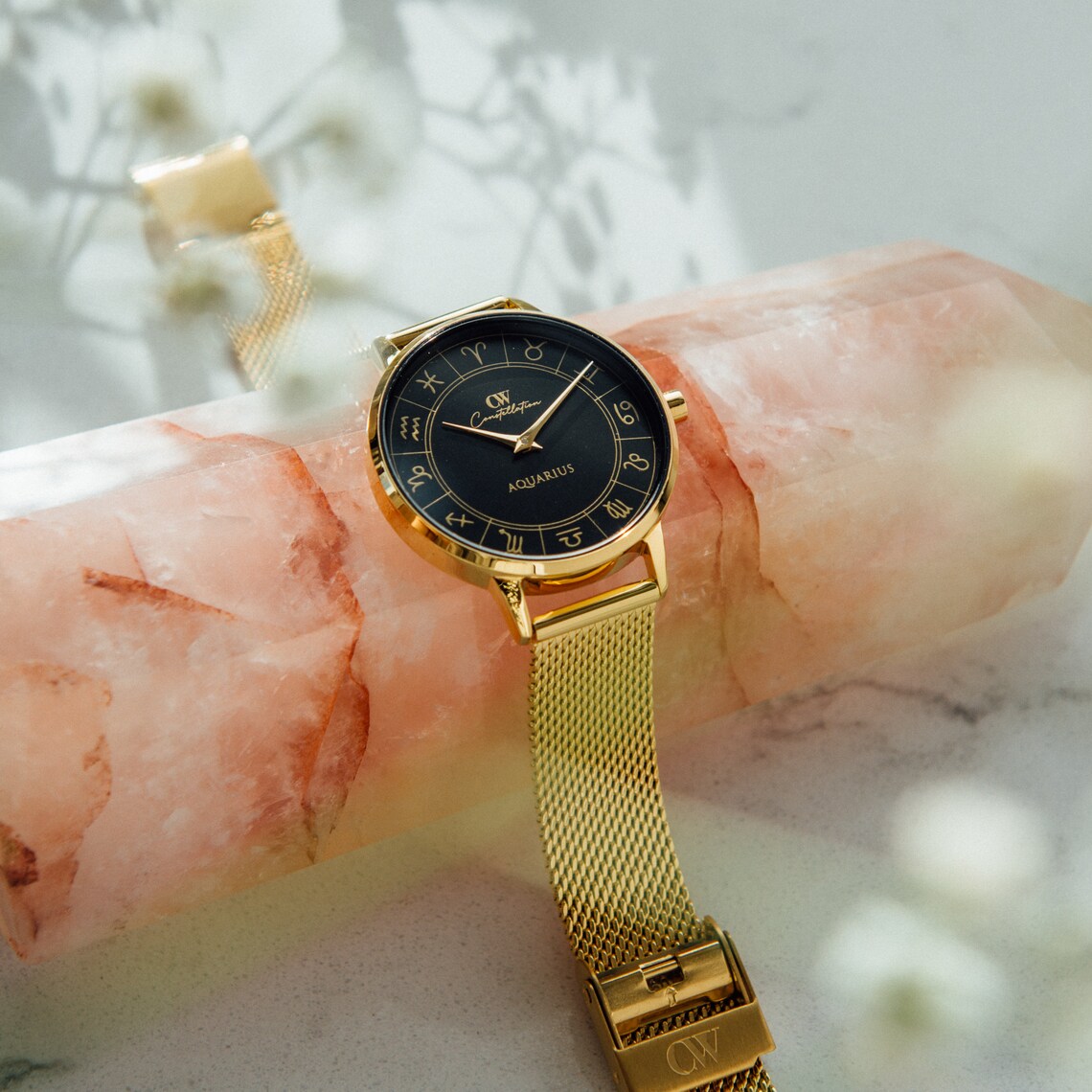 Gold Horoscope Astrology Watch - the Constellation Collection by CW - Etsy
